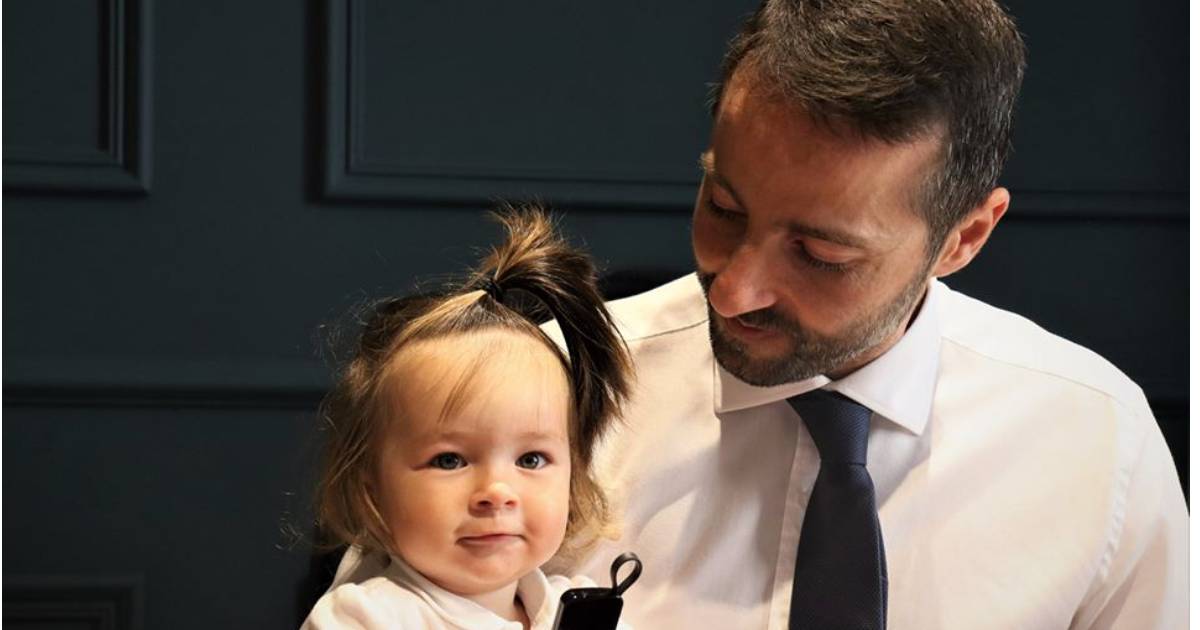 MP Alex Muscat had the cutest little visitor at his office yesterday