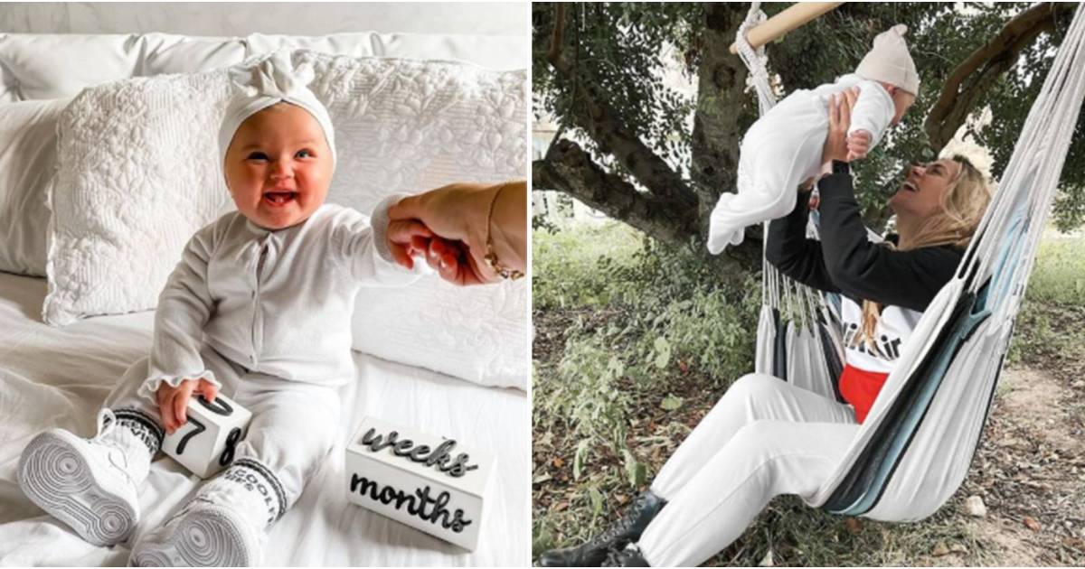 Tamara Webb shares adorable photos of a growing 7-month-old Pixie Rose!